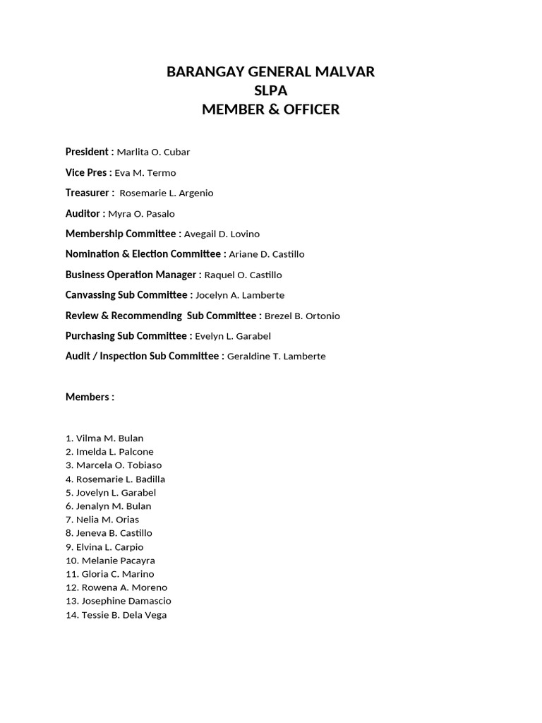 Slpa General Malvar | PDF