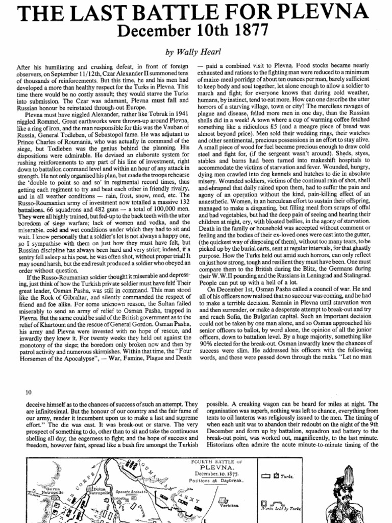Fourth Battle of Plevna, 10th Dec. 1877 | PDF