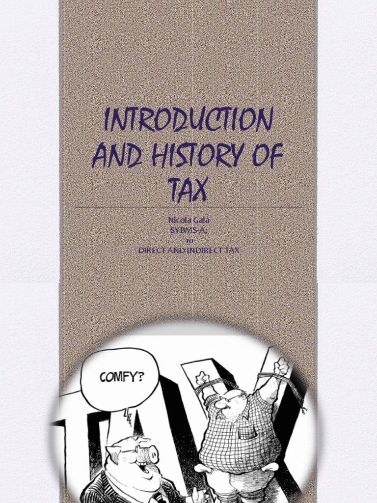 History Of Tax Pdf Taxes The United States
