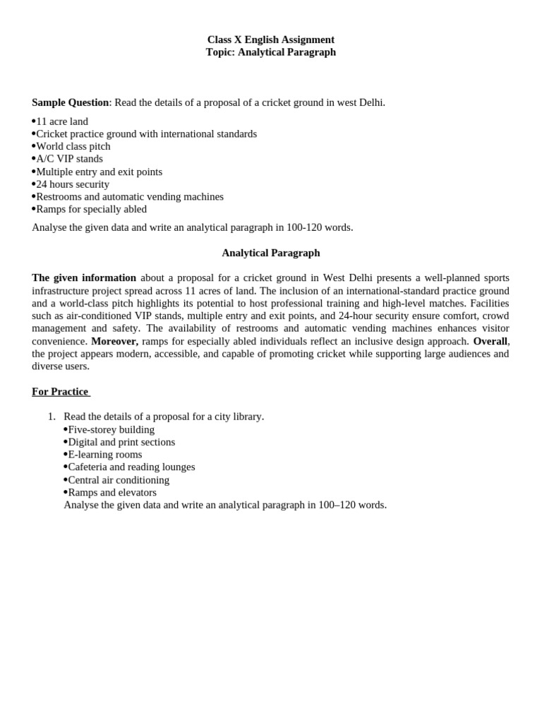 Analytical Paragraph Revision Assignment | PDF | Computing