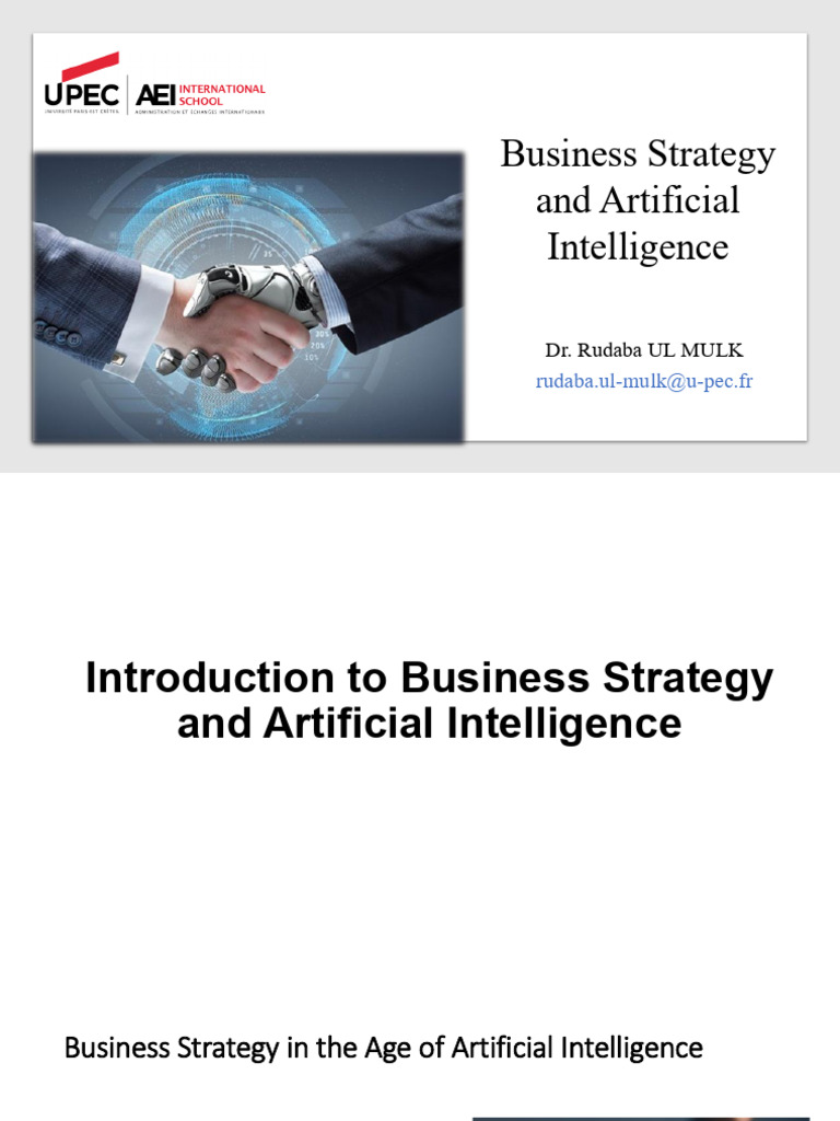 Introduction To Business Strategy and Artificial Intelligence | PDF ...