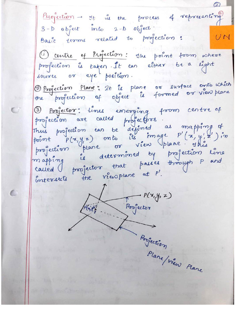 Computer Graphics Unit 3 | PDF