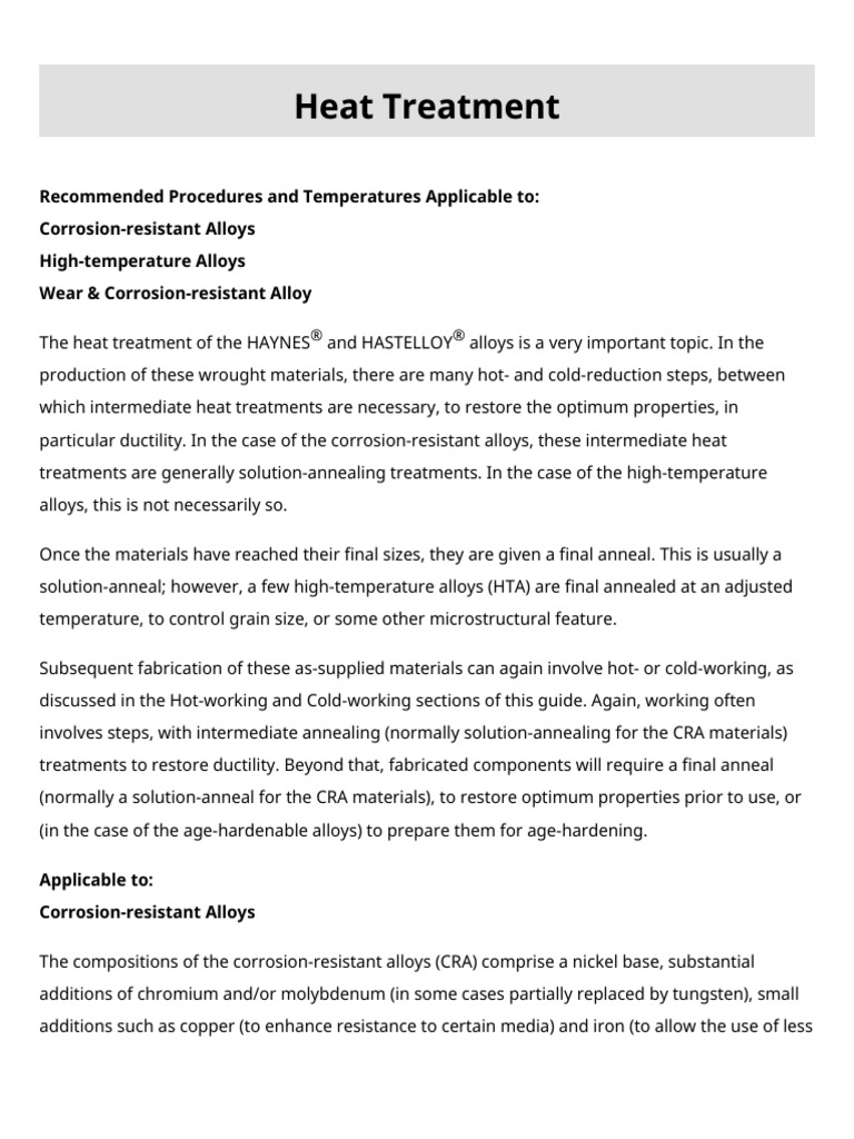Heat Treatment Brochure en | PDF | Alloy | Heat Treating