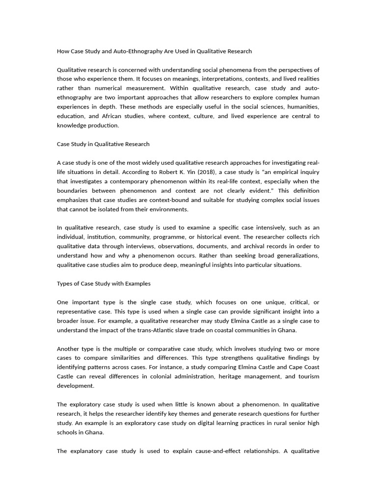 How Case Study | PDF | Qualitative Research | Case Study