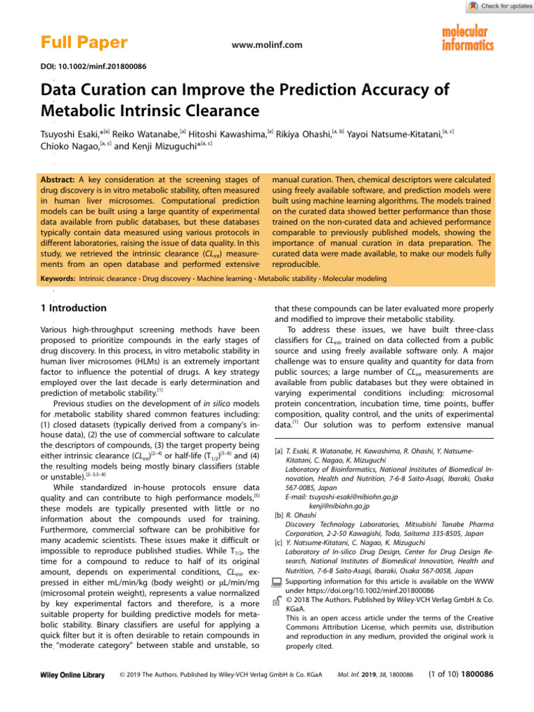 2019MI_Data Curation Can Improve the Prediction Accuracy of Metabolic ...