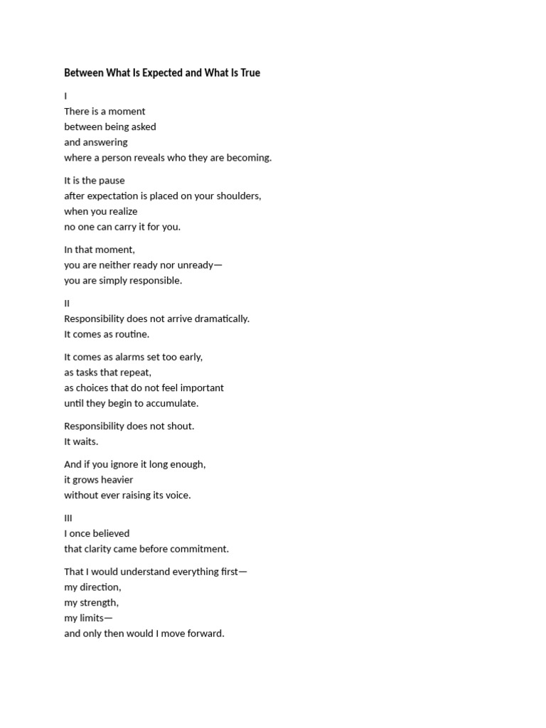 Between What is Expected and What is True | PDF