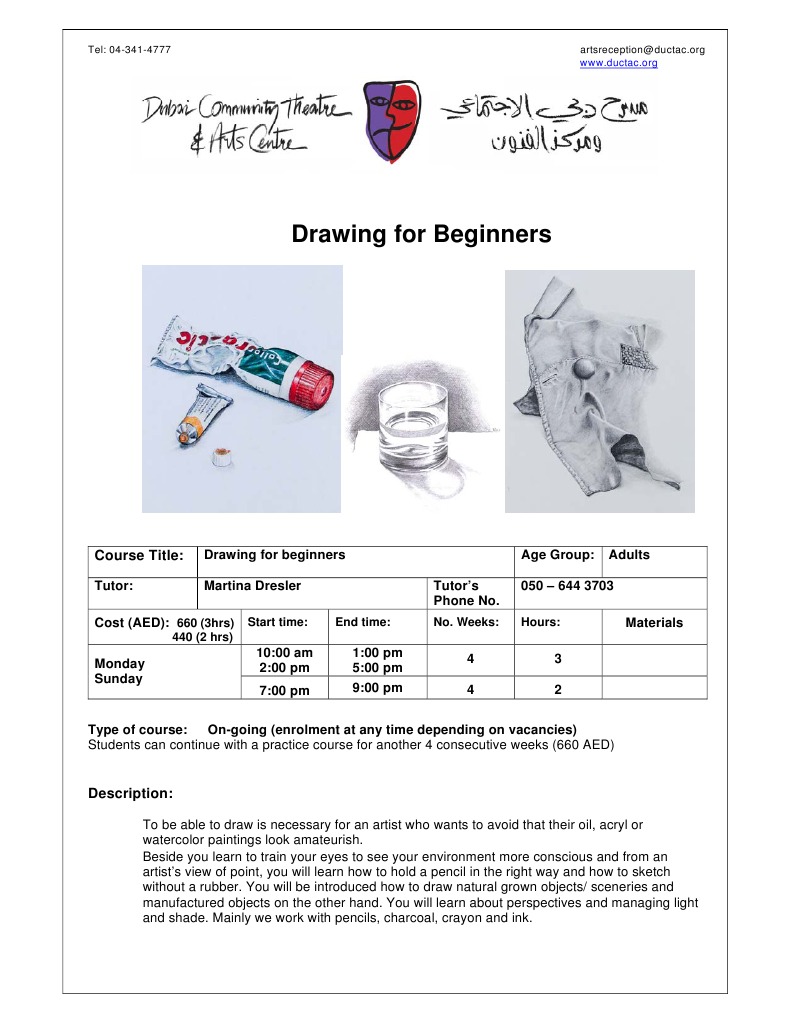 MartinaDresler - Drawing For Beginners | PDF | Drawing | Pencil