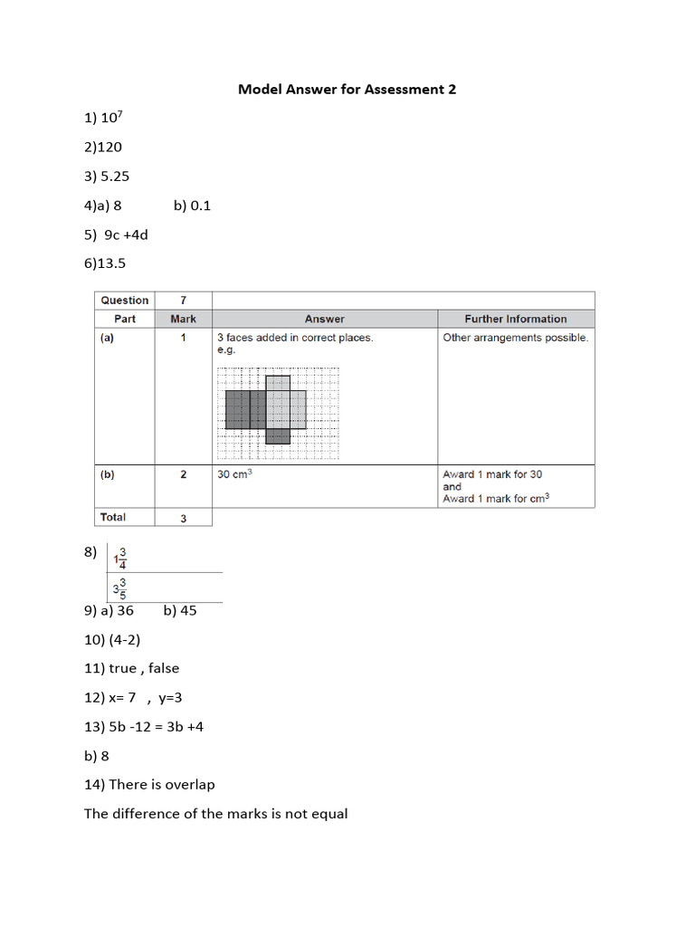 Model Answer p1. | PDF