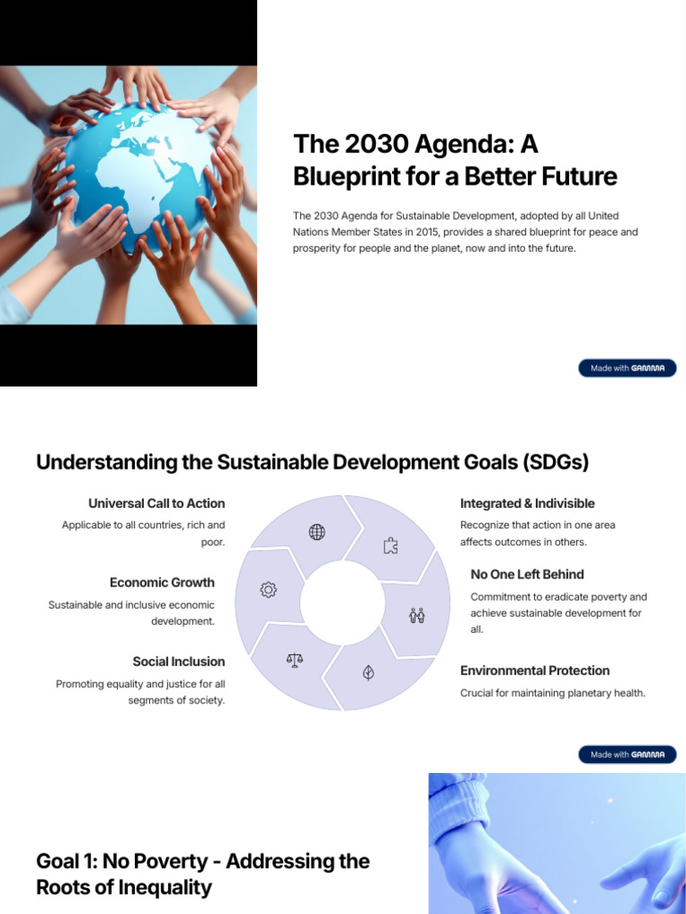 The 2030 Agenda a Blueprint for a Better Future | PDF | Sustainability ...