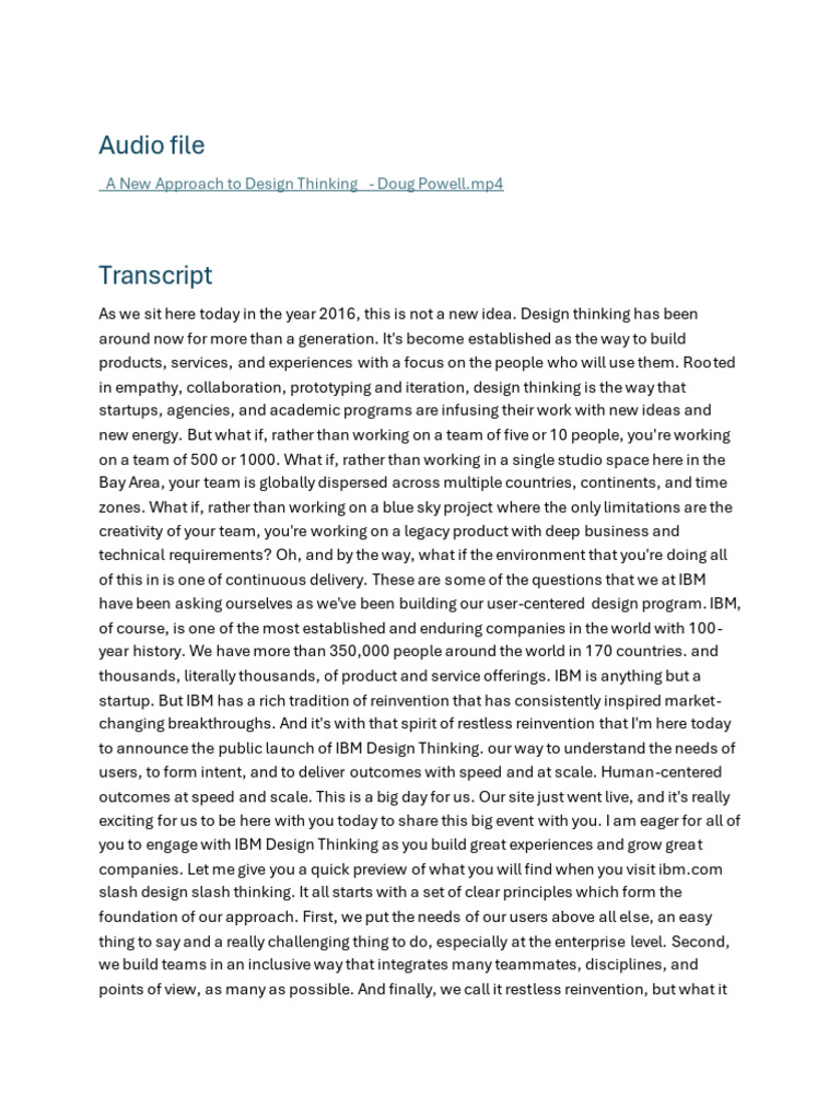 A New Approach To Design Thinking | PDF | Design Thinking