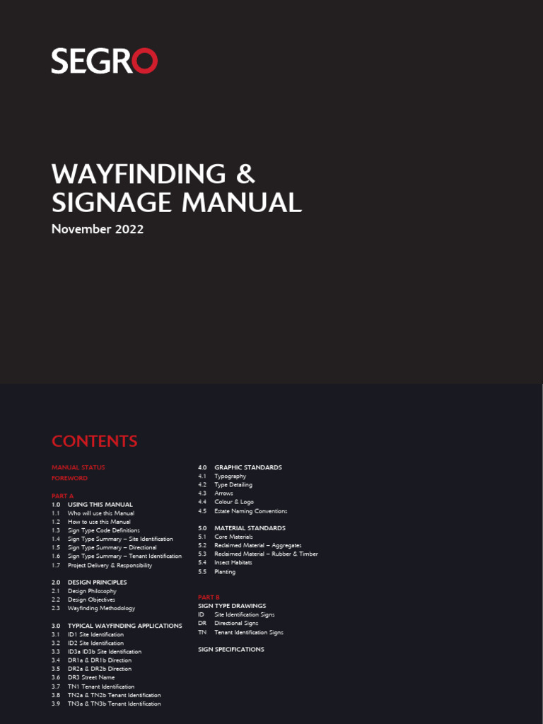 SEGRO Wayfinding & Signage Manual | PDF
