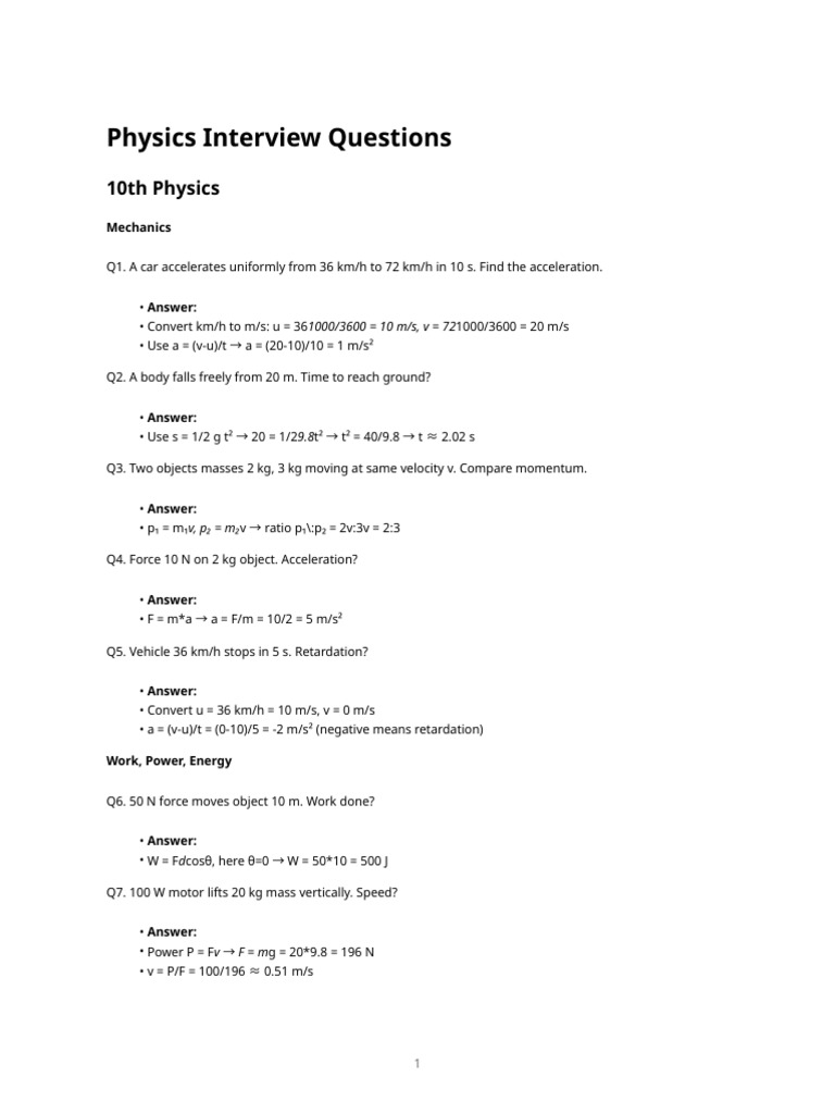 Interview Question Set | PDF | Sodium | Chemical Reactions