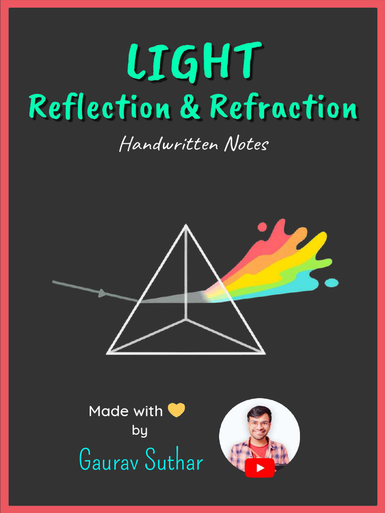 9. Light - Reflection and Refraction | PDF | Refraction | Mirror