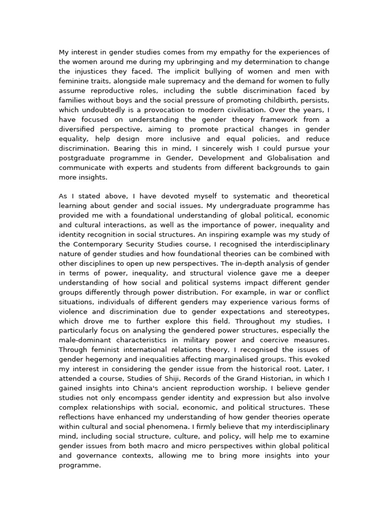 PS LSE GDG | PDF | Gender | Gender Studies