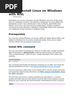 WSL Commands Quick Reference Guide | PDF