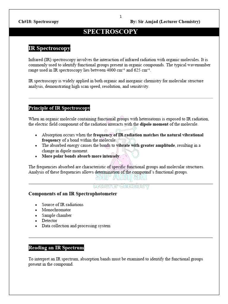 Chapter#18 (Spectroscopy) 3 | PDF | Emission Spectrum | Nuclear ...