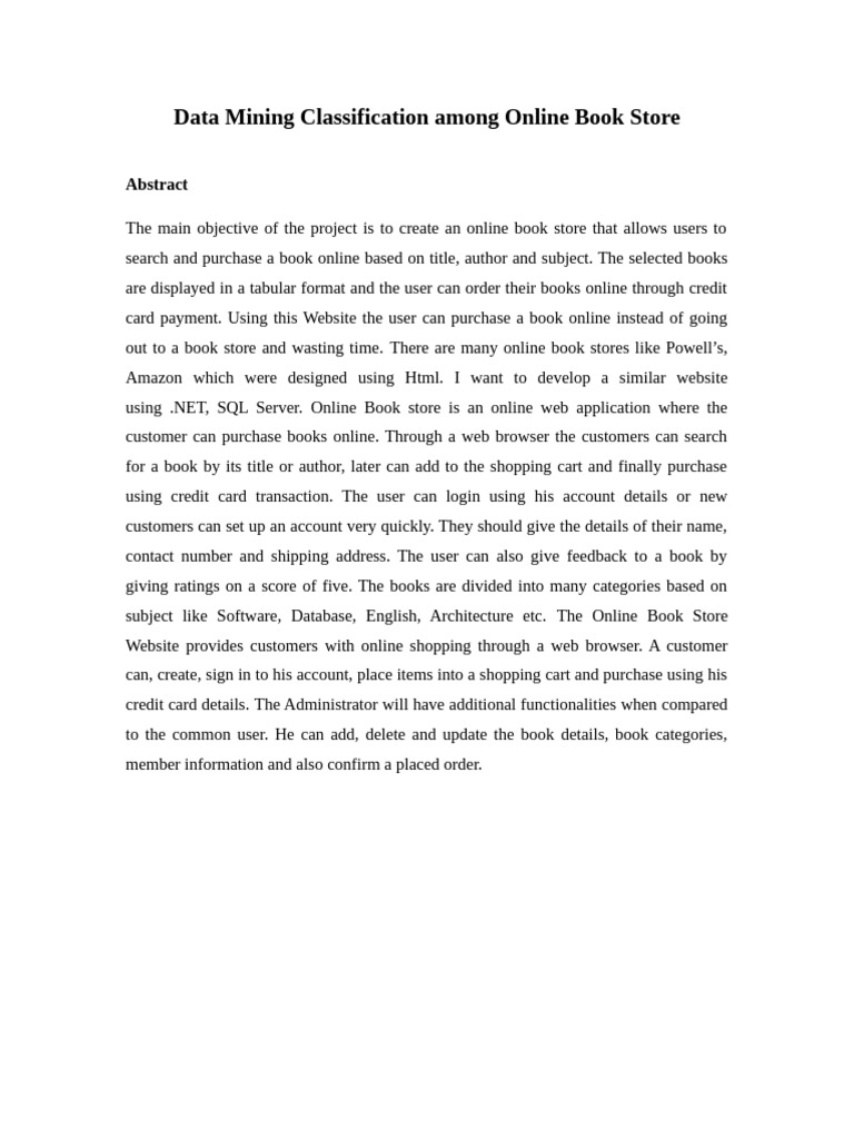 Data Mining Classification Among Online Book Store | PDF | Microsoft ...