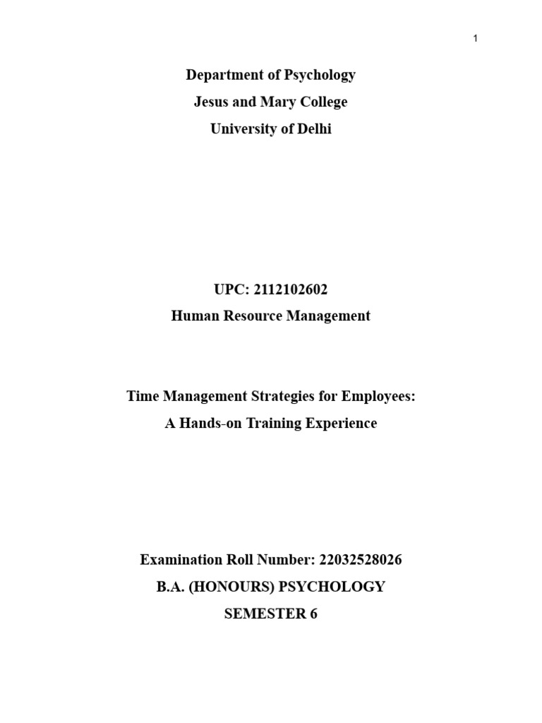 HRM Final File | PDF | Learning | Mentorship