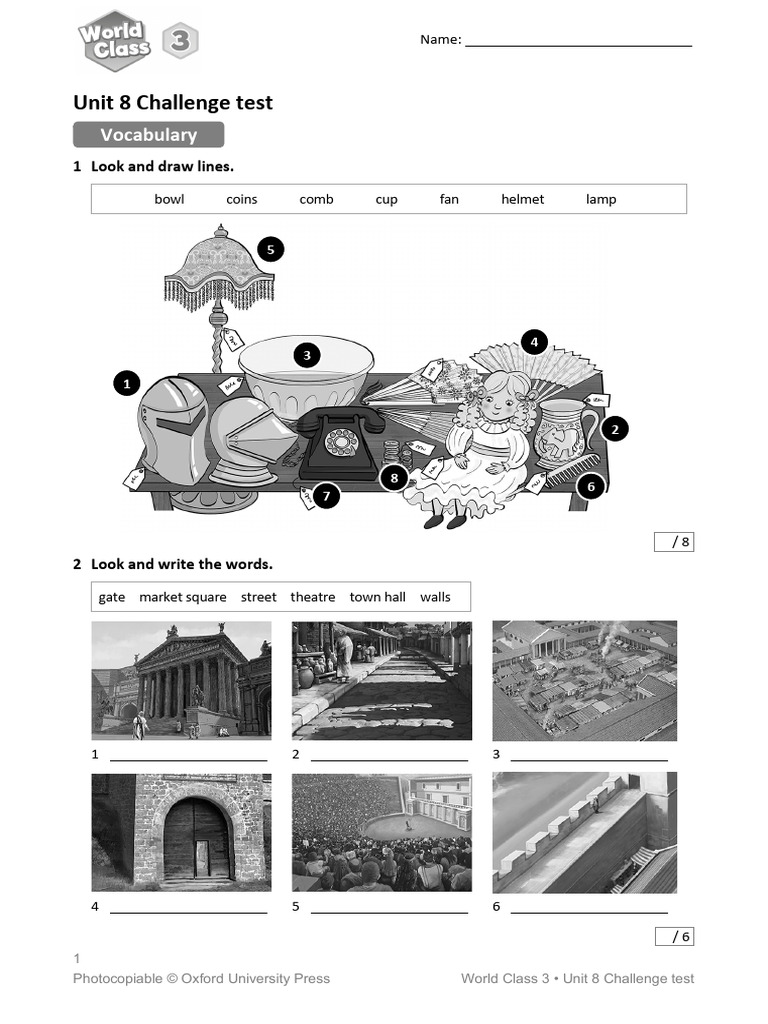 World Class - Challenge Tests - Level 3 - Unit Test 8 | PDF | Latin ...
