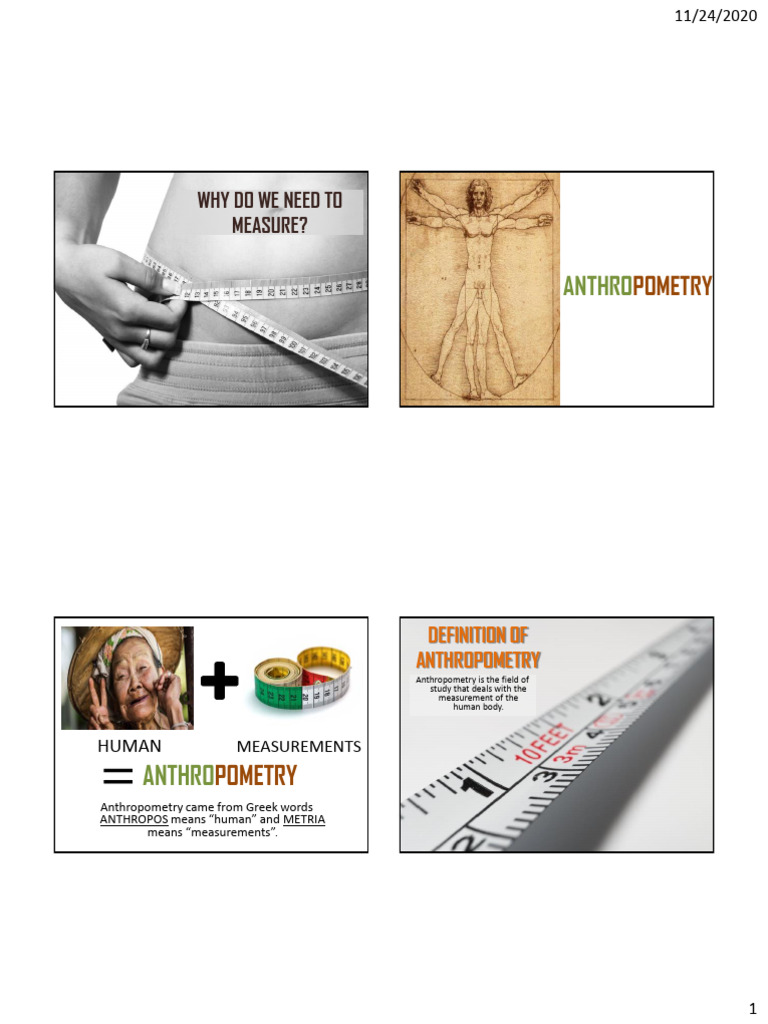 Lecture 5 Anthropometry | PDF | Anthropometry | Mean