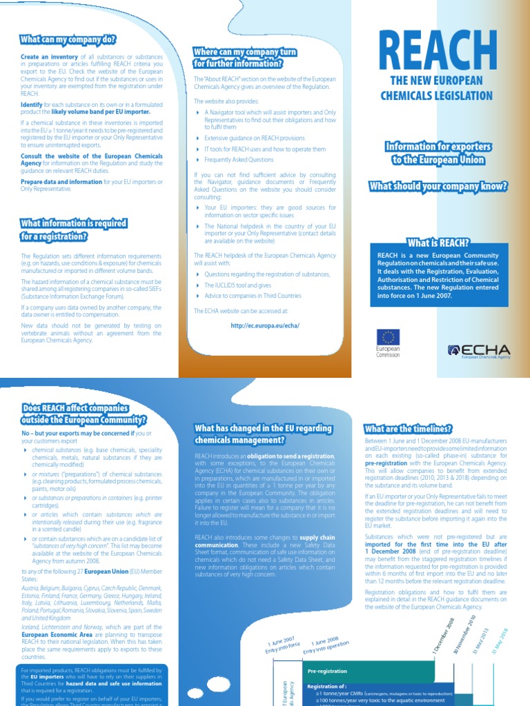 REACH Industry | PDF | Chemical Substances | European Union