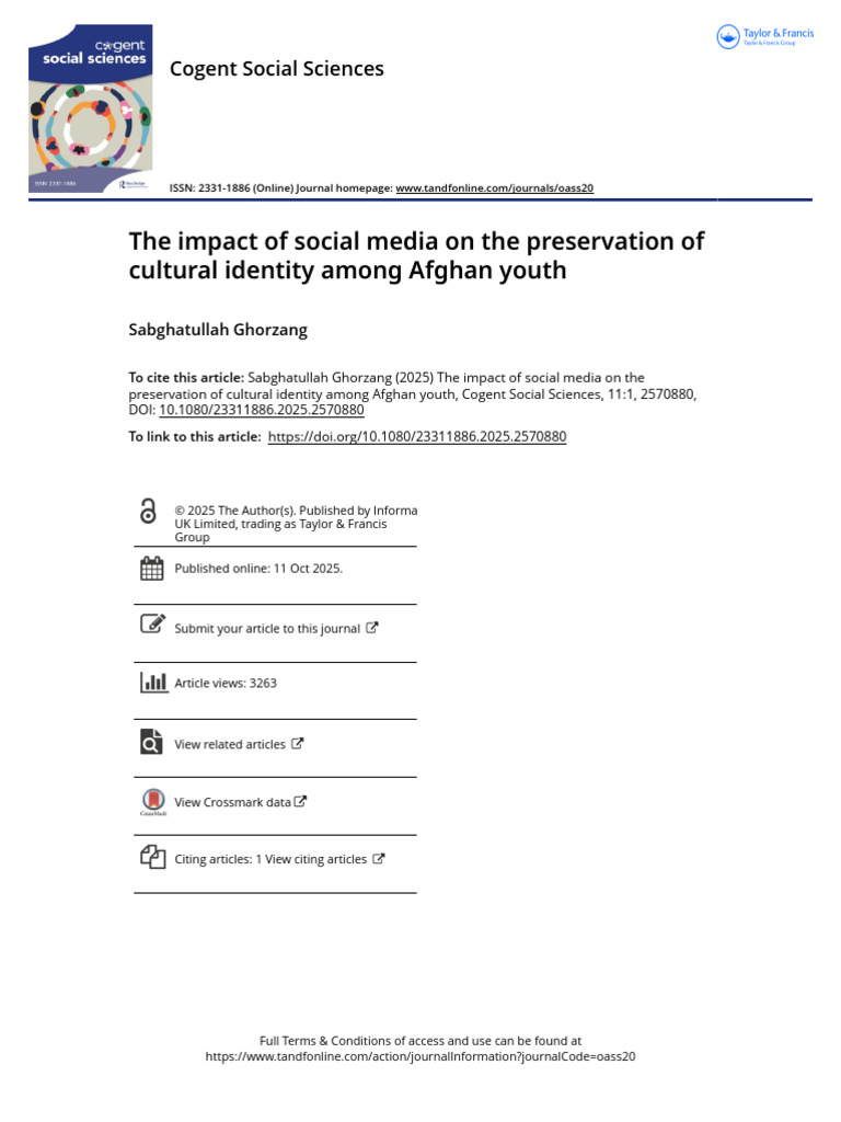 The Impact of Social Media on the Preservation of Cultural Identity ...