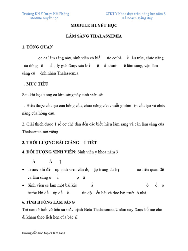 Cls 01 Thalassemia | PDF