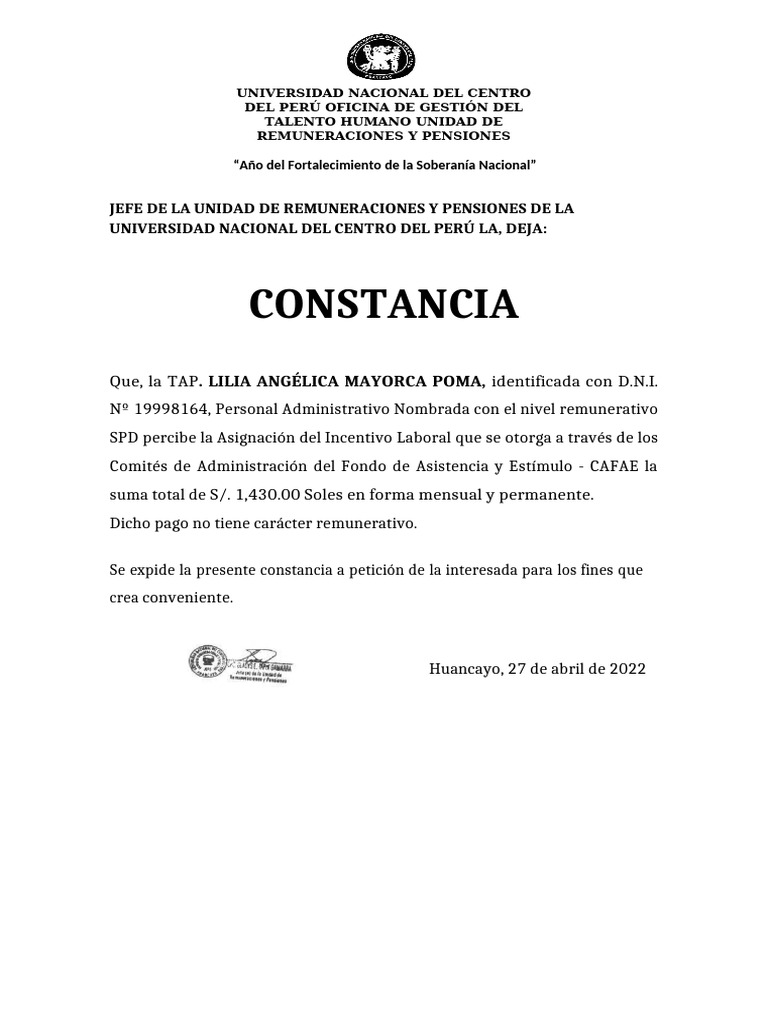 Cafae - Lilia Mayorca (R) | PDF