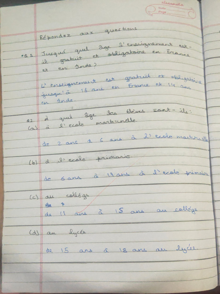 Divyanshi French Qa Class 10 | PDF
