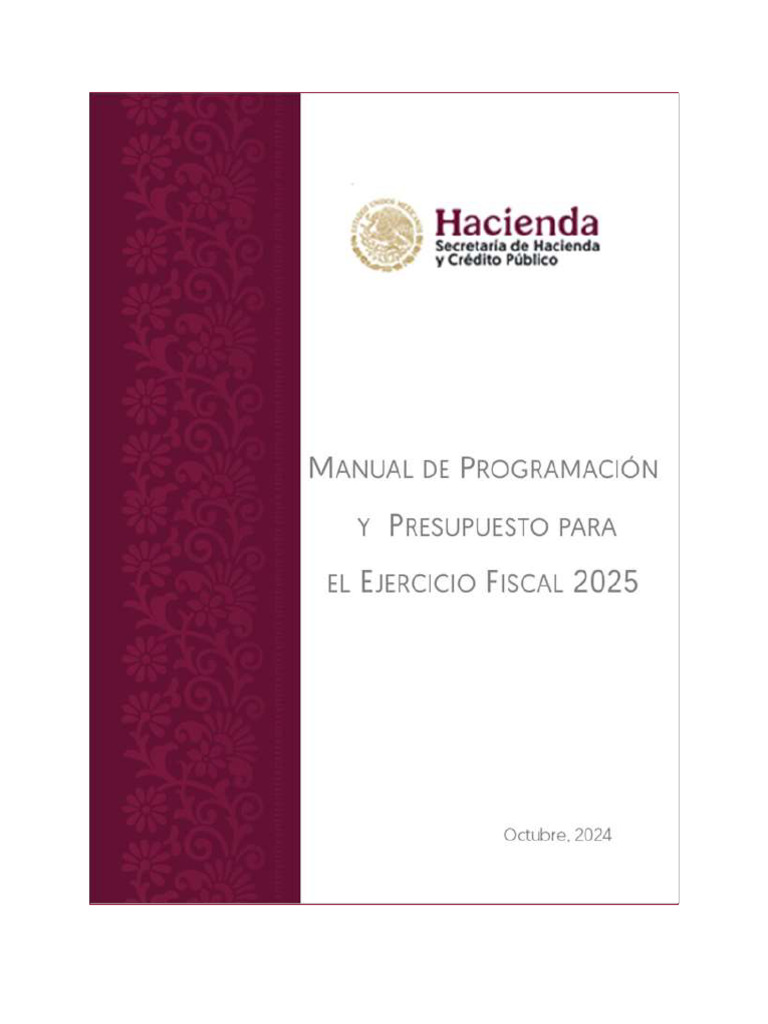 Manual de PyP 2025 Actualizado | PDF | Presupuesto | México