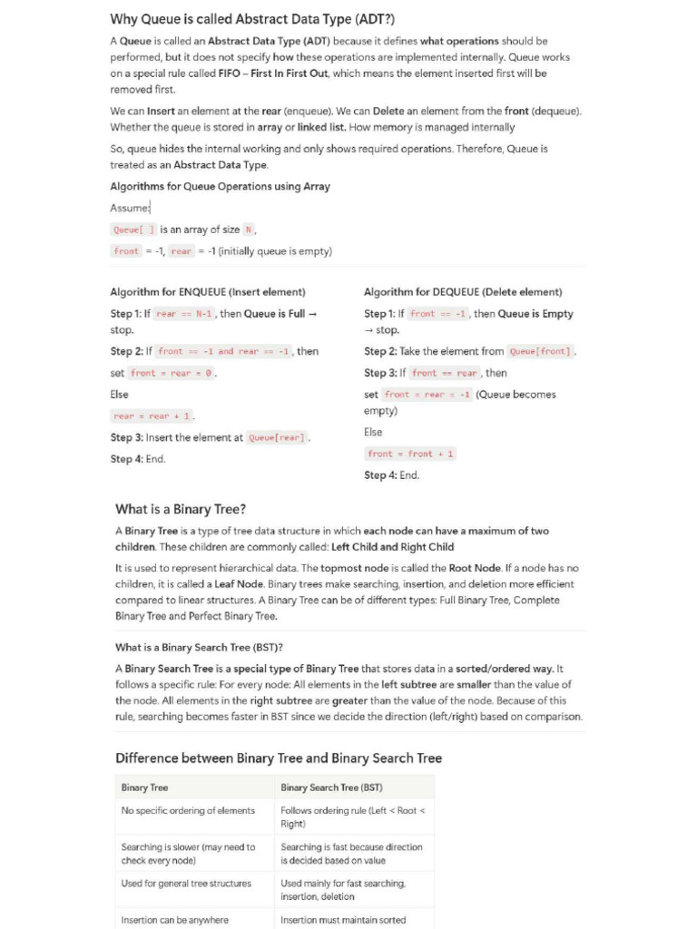 Data Structure Notes | PDF