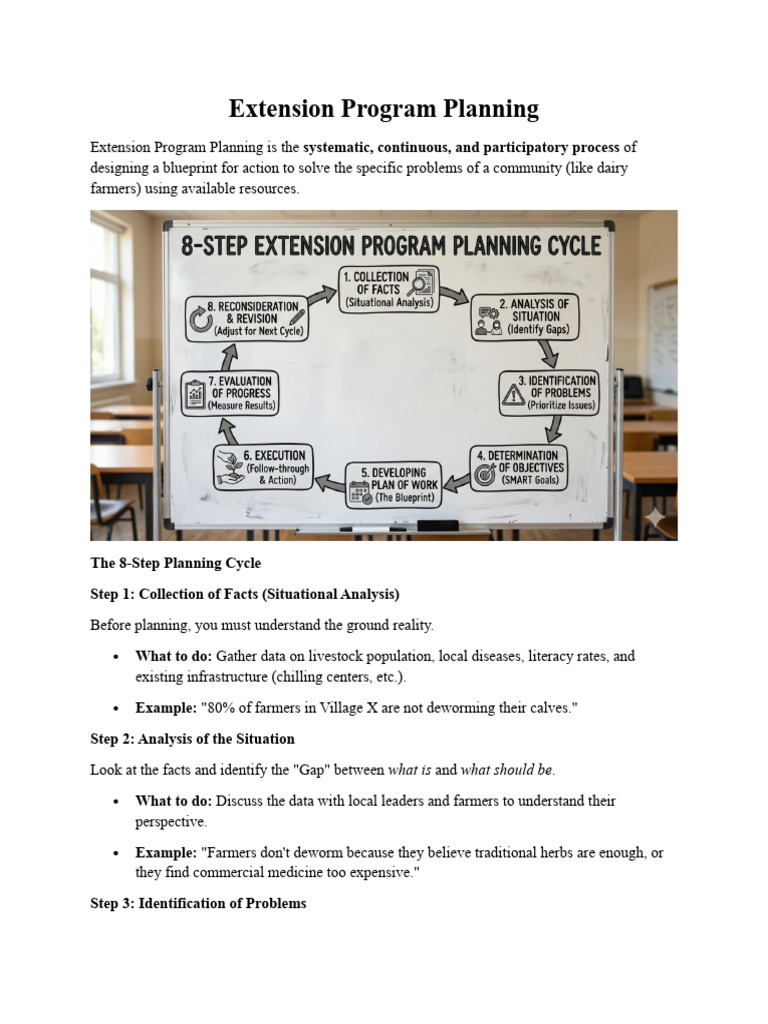 Extension Program Planning | PDF | Evaluation