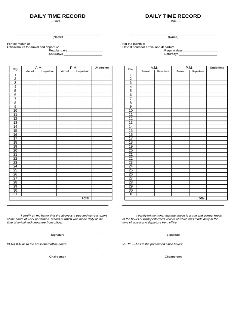 377744467-Blank-DTR-Form | PDF