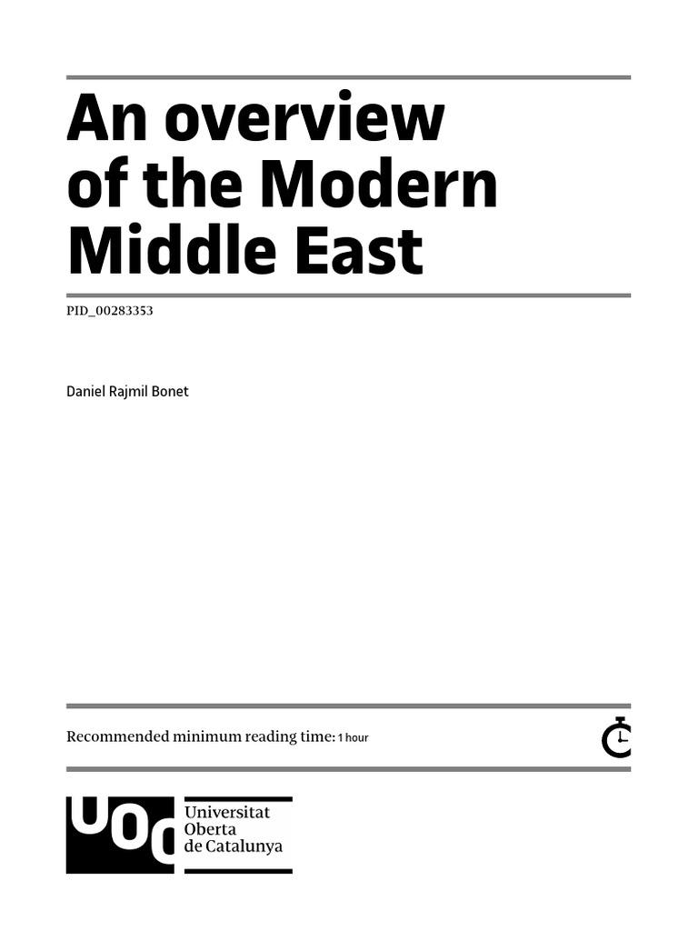 An Overview Modern Middle East | PDF | Mandatory Palestine | Zionism