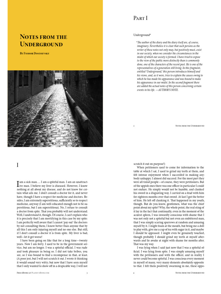 Notes From The Underground Book | PDF