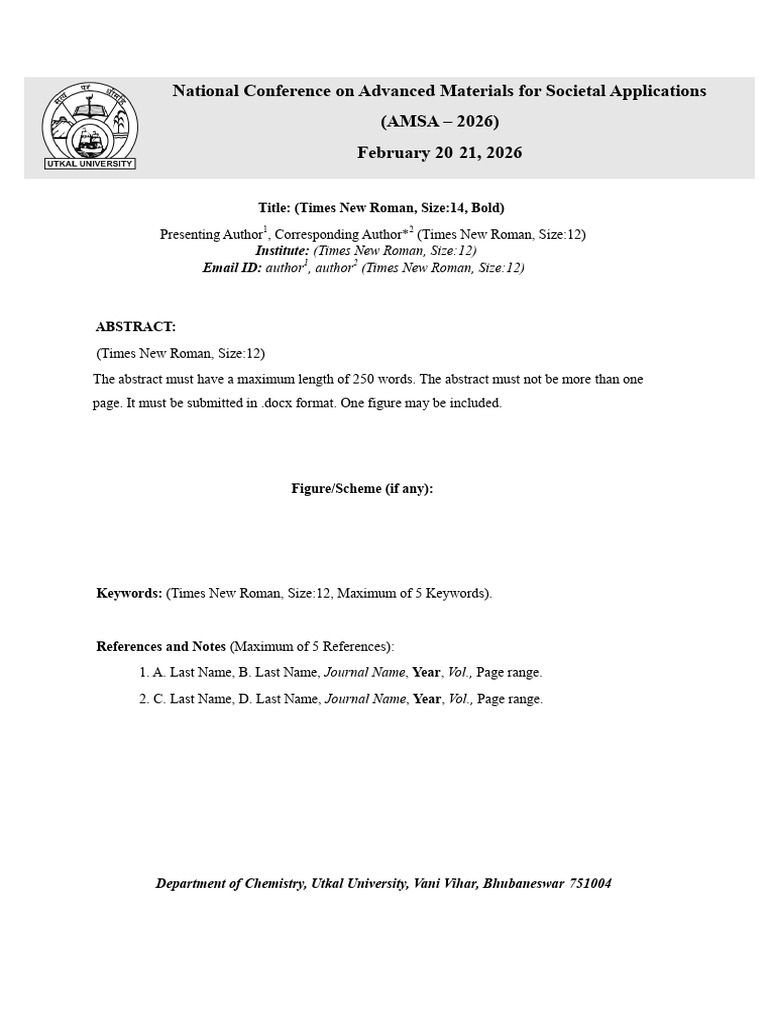 AMSA 2026 Abstract Format | PDF