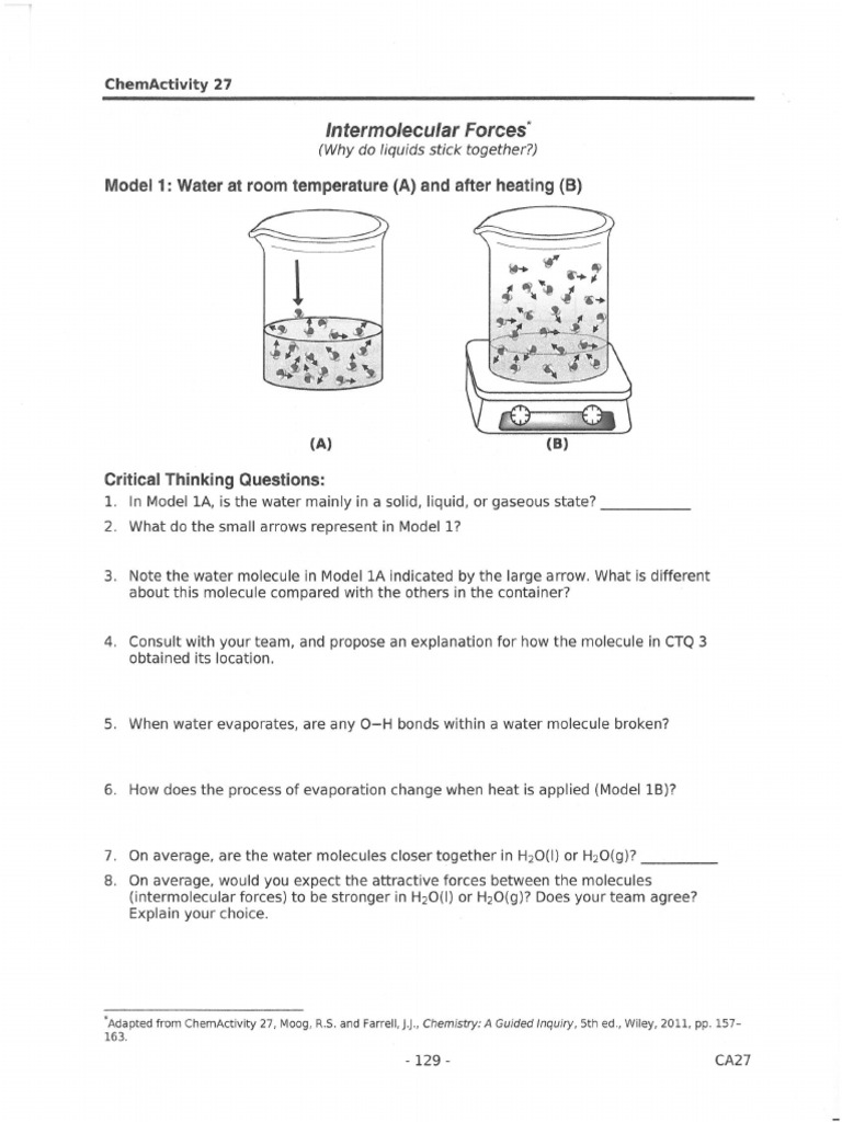 Intro Ca27 Intermolecular Forces | PDF