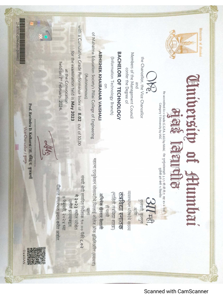Graduation Marksheet | PDF