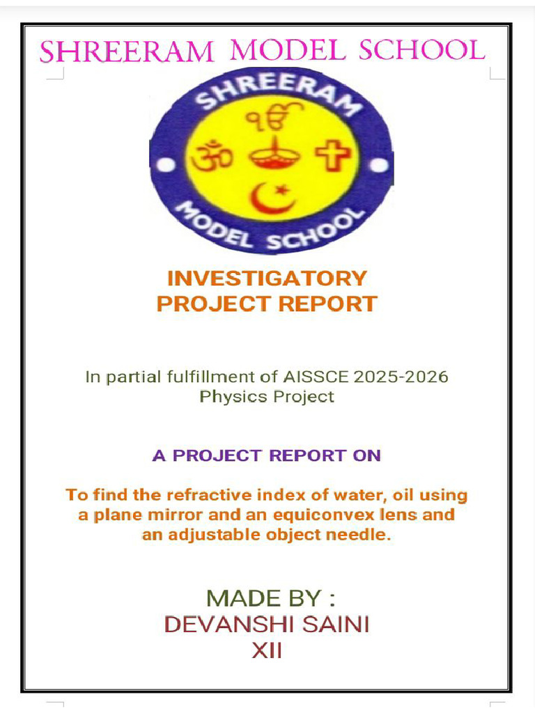 Physics Project File | PDF