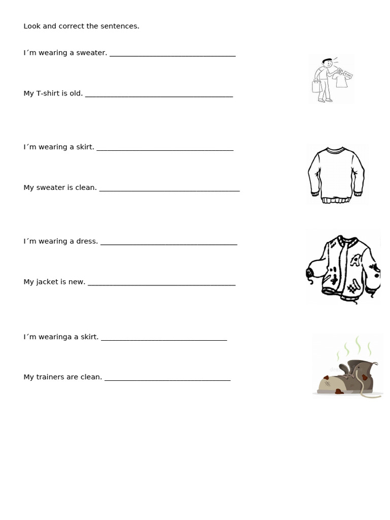 Look and Correct the Sentences | PDF