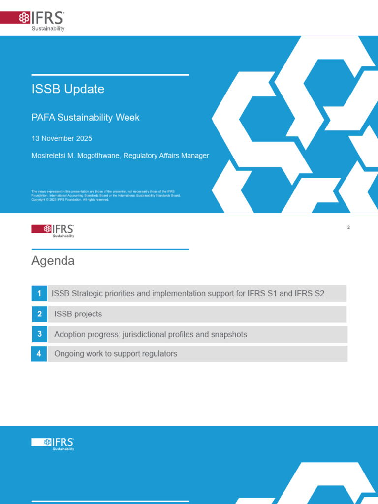 PAFA Sustainability Week_Adoption of ISSB Standards_Nov 2025 5 | PDF ...