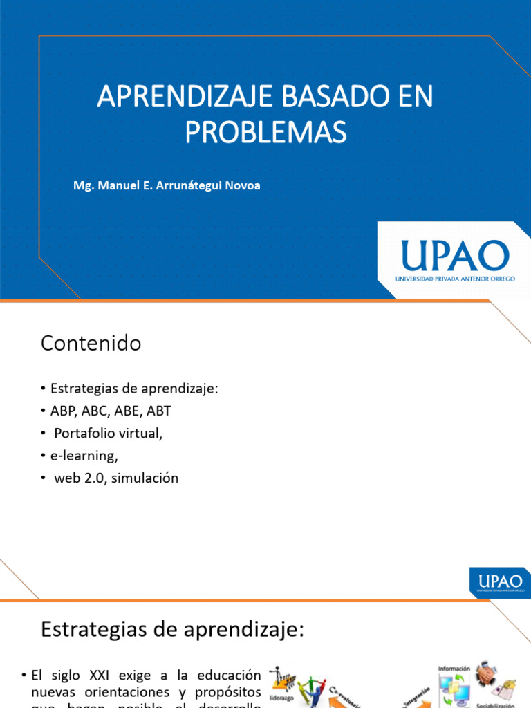 S_2Aprendizaje Basado en Problemas y Aprendizaje Basado | PDF ...