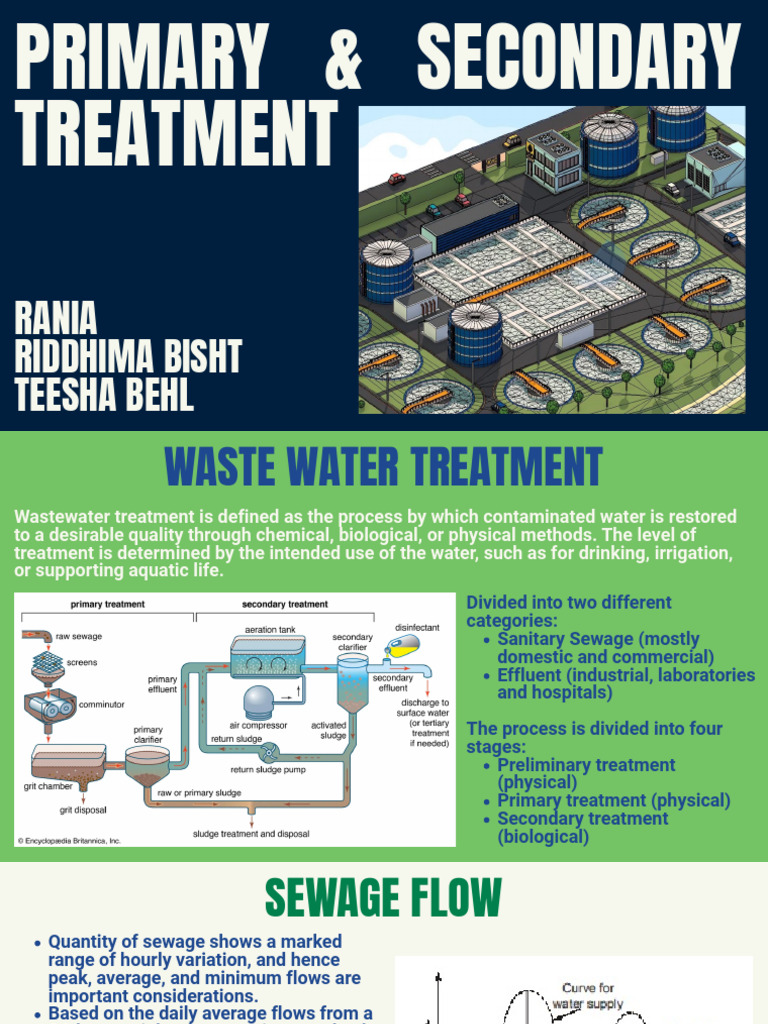 Primary & Secondary Treatment | PDF | Sewage Treatment | Sanitary Sewer