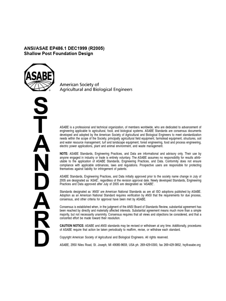 EP486_DEC09 Shallow Post Foundation Design | PDF