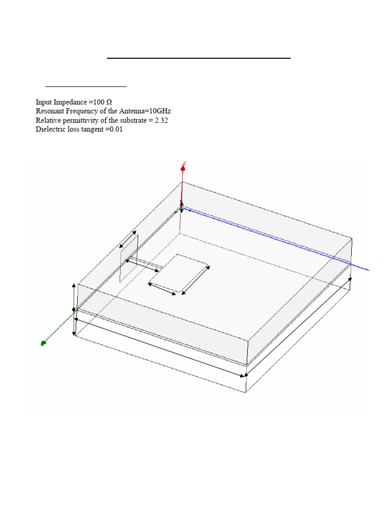 HFSS Project 4 Microstrip Patch Antenna | PDF