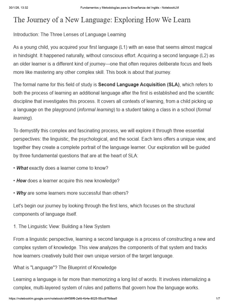 The Journey of a New Language Exploring How We Learn | PDF | Second ...