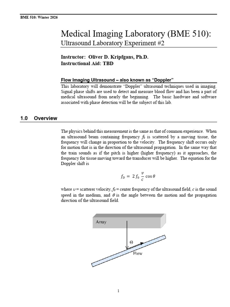 US Lab 2 Manual | PDF | Doppler Effect | Medical Ultrasound