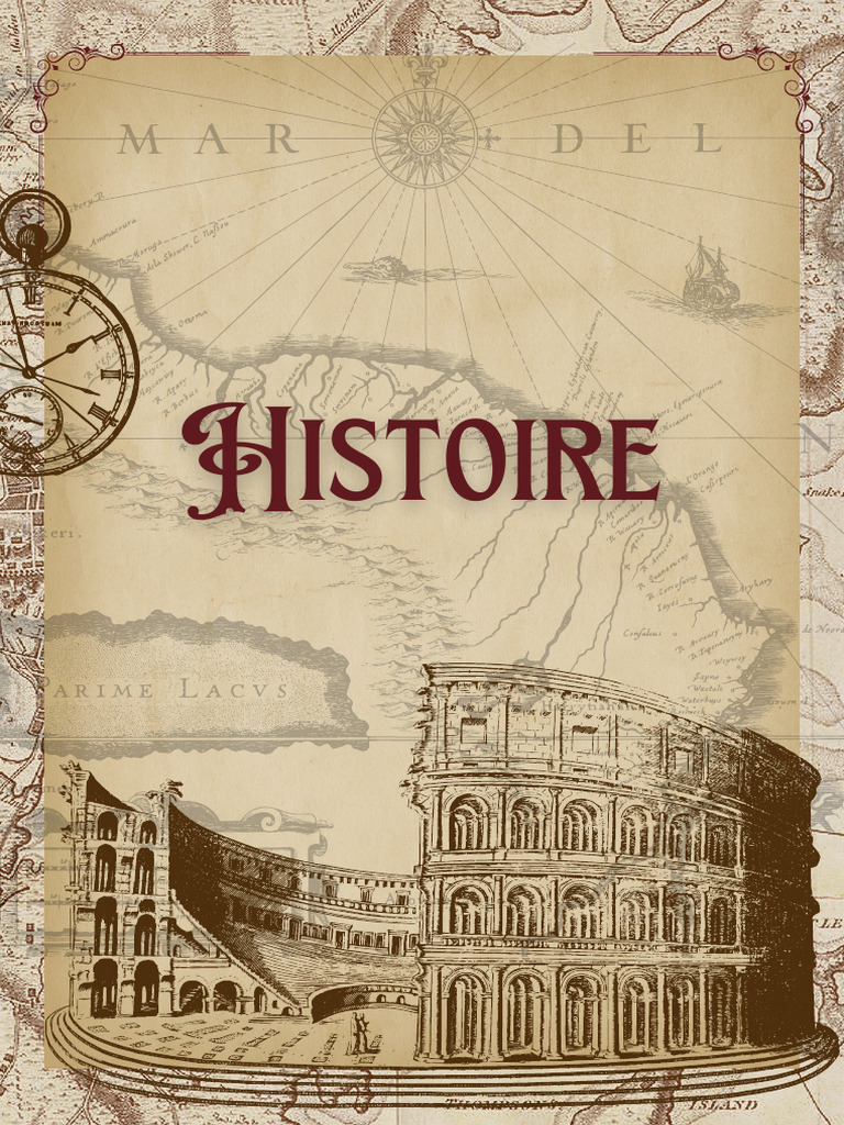 Brown Vintage Scrapbook Cover Project History Document (A4) | PDF