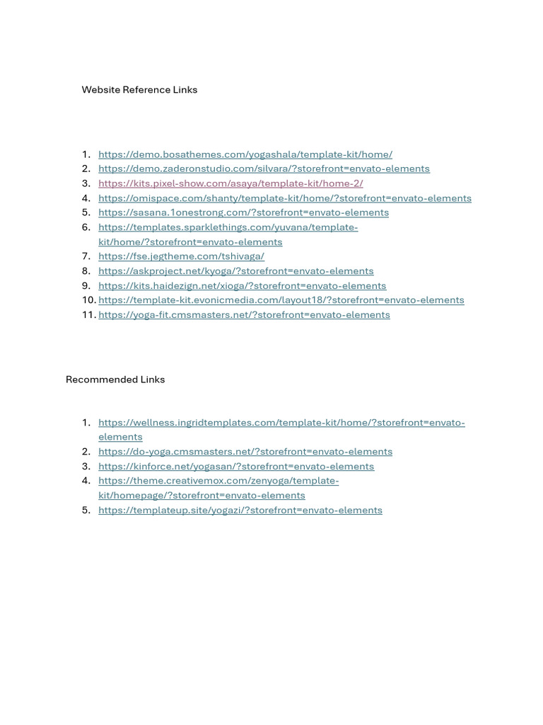 Website Reference Links | PDF