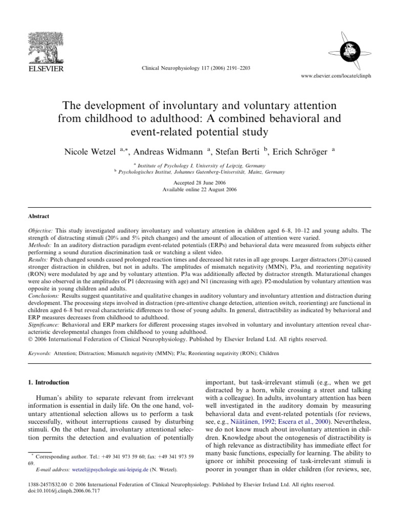 Development_Attention_Middle_Childhood | PDF | Event Related Potential ...